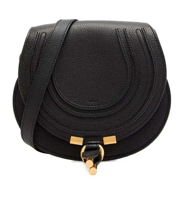 Chloé Marcie Small Grained Leather Saddle Bag