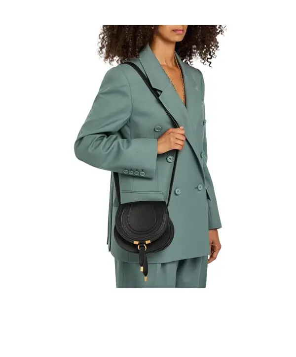 Chloé Marcie Small Grained Leather Saddle Bag