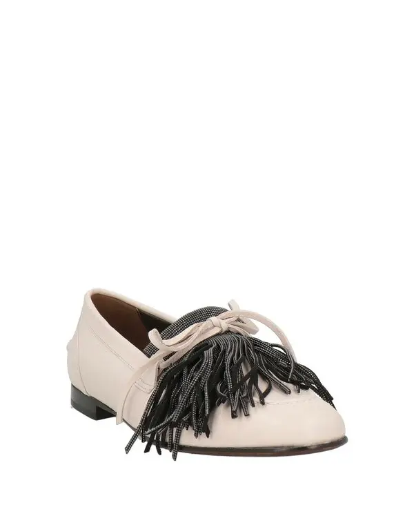 Brunello Cucinelli Loafers With Crystal Embellishments - Nude