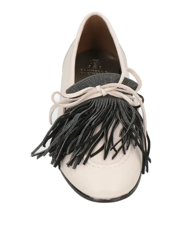 Brunello Cucinelli Loafers With Crystal Embellishments - Nude