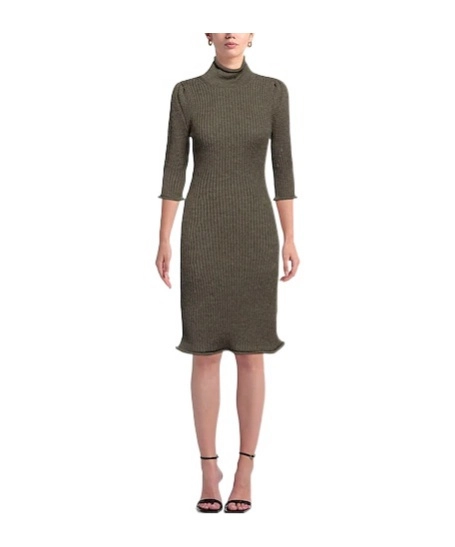 Sportmax Ribbed Knit Turtleneck Dress