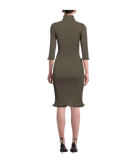 Sportmax Ribbed Knit Turtleneck Dress