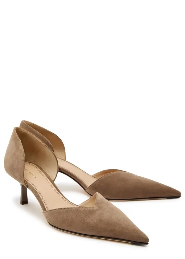 Victoria Beckham Suede D'orsay Pumps - Green