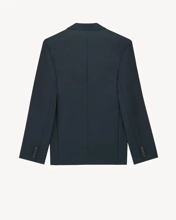 Saint Laurent Single-breasted Wool Coat