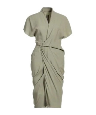 Rick Owens Solid Color Wrap Dress