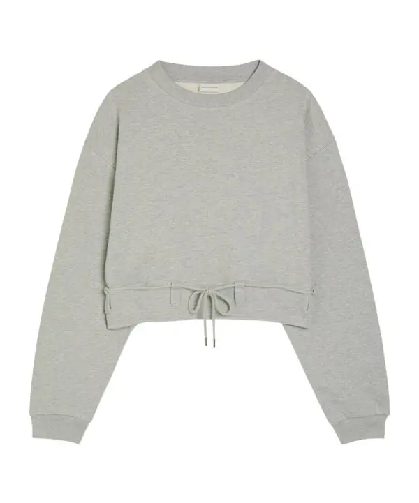 Dries Van Noten Hasterfiela Drawstring Cotton Sweatshirt - Gray