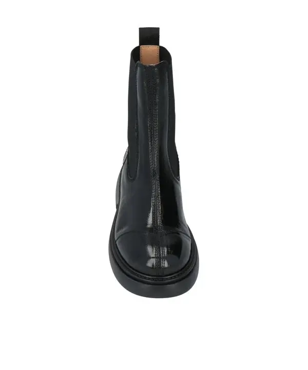 GANNI Patent Leather Ankle Boots