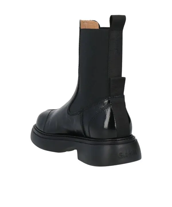 GANNI Patent Leather Ankle Boots