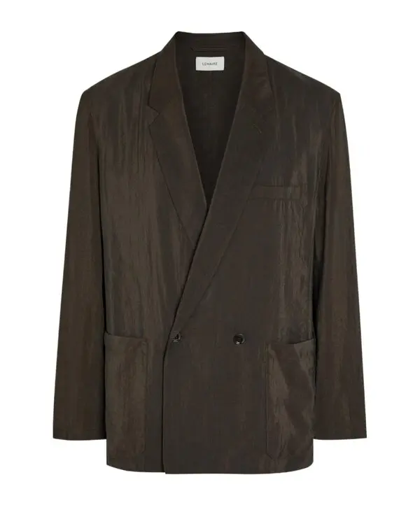 LEMAIRE Double-breasted Silk-blend Blazer