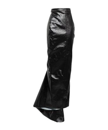 Rick Owens Denim Ruffled Midi Skirt