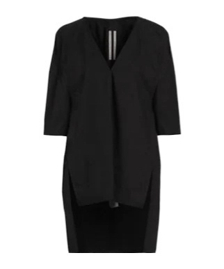Rick Owens Twill V-neck Short-sleeved Top