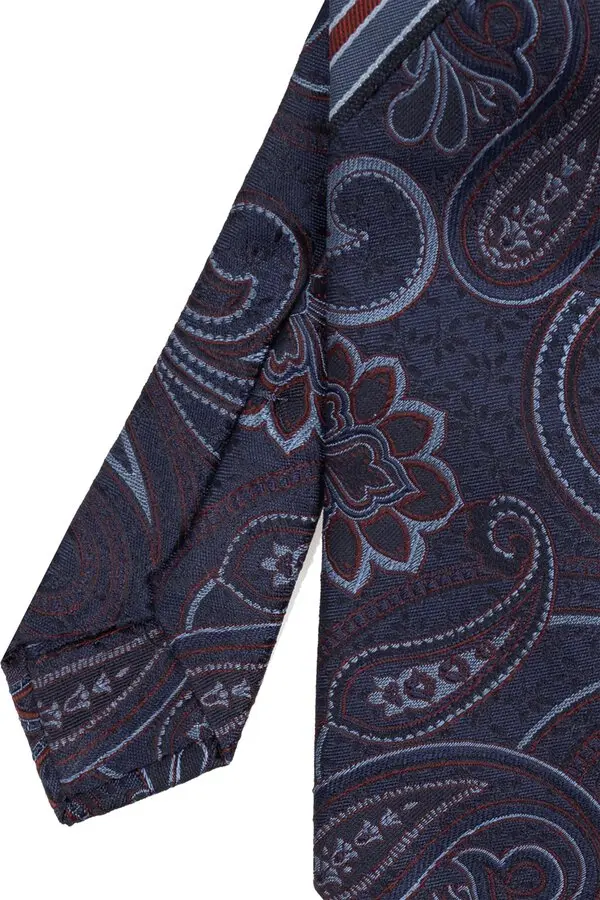 Etro Pattern Embroidered Pointed-tip Tie