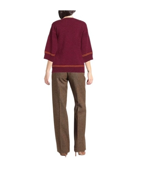 Marni Two-tone Knit Sweater With Brand Logo