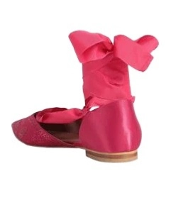 MAXCO. Max&co. Water Drill Pointed Toe Flats With Lace-up Detail