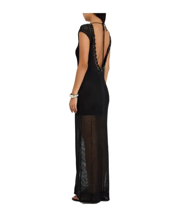 Isabel Marant Étoile Bead-embellished Crochet Maxi Dress