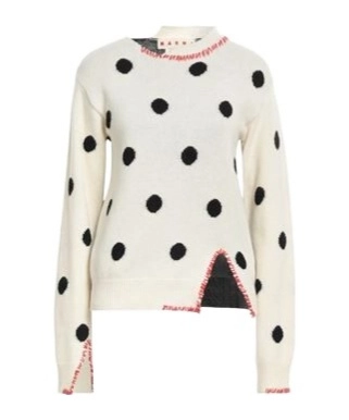 Marni Polka Dot Round Neck Long Sleeve Knitwear