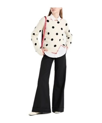 Marni Polka Dot Round Neck Long Sleeve Knitwear