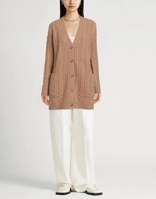 Max Mara Stylish Solid Color Knit Cardigan