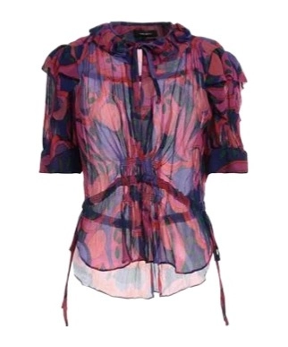Isabel Marant Étoile Vintage Color-block Printed Short Sleeve Blouse - Multicolor