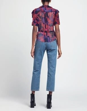 Isabel Marant Étoile Vintage Color-block Printed Short Sleeve Blouse - Multicolor