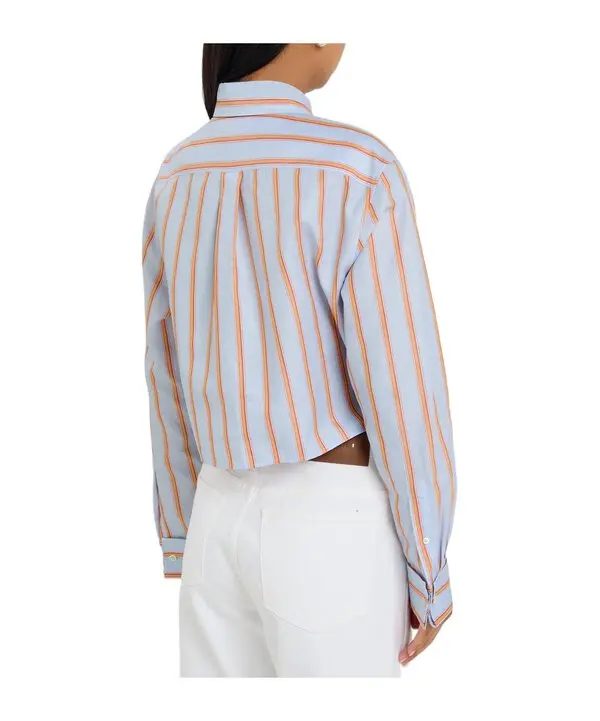 J.W.ANDERSON Striped Cropped Cotton-poplin Shirt