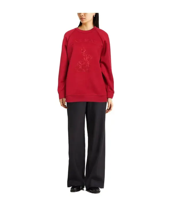 Max Mara Solid Color Crew Neck Long Sleeve Sweatshirt