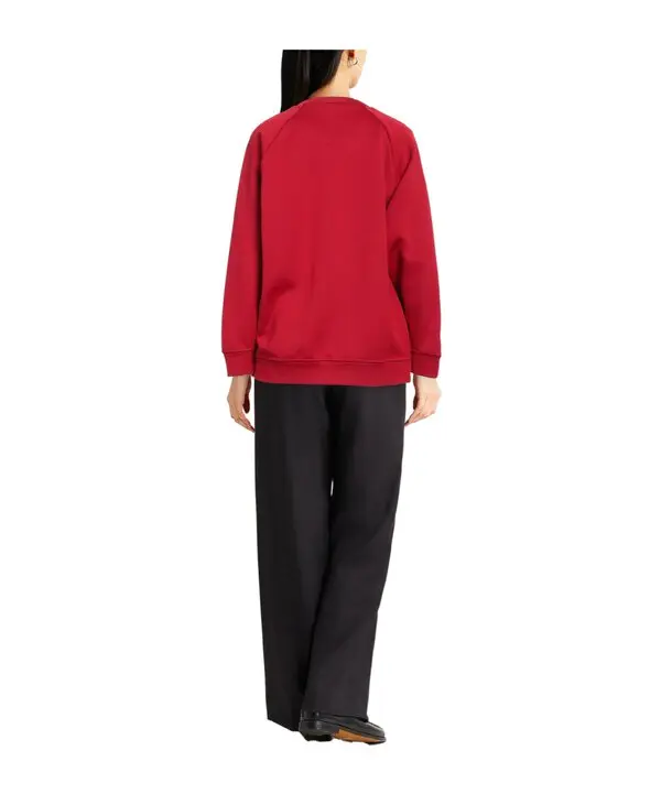Max Mara Solid Color Crew Neck Long Sleeve Sweatshirt