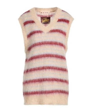 Marni Stripe Sleeveless V-neck Knit Top