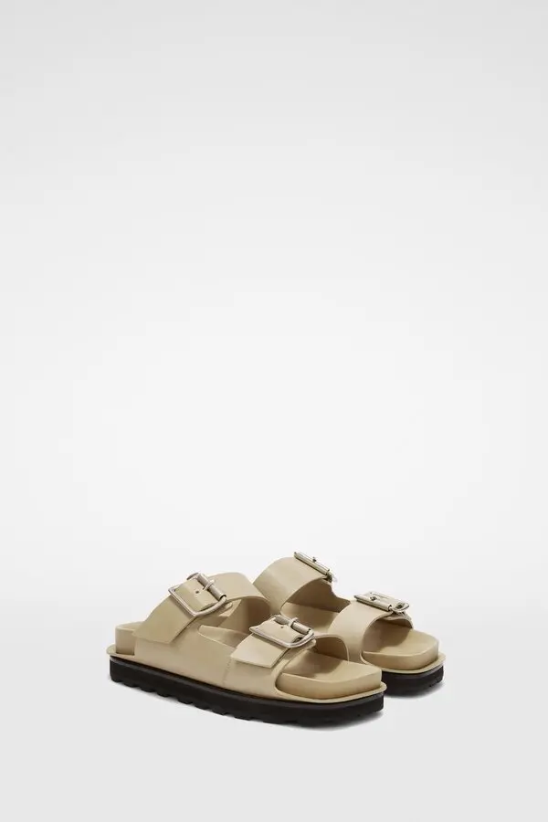 JIL SANDER Double Buckle Open-toe Sandals