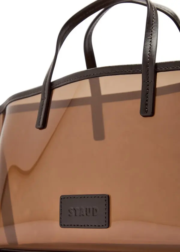 Staud Mini Leather And Pvc Tote