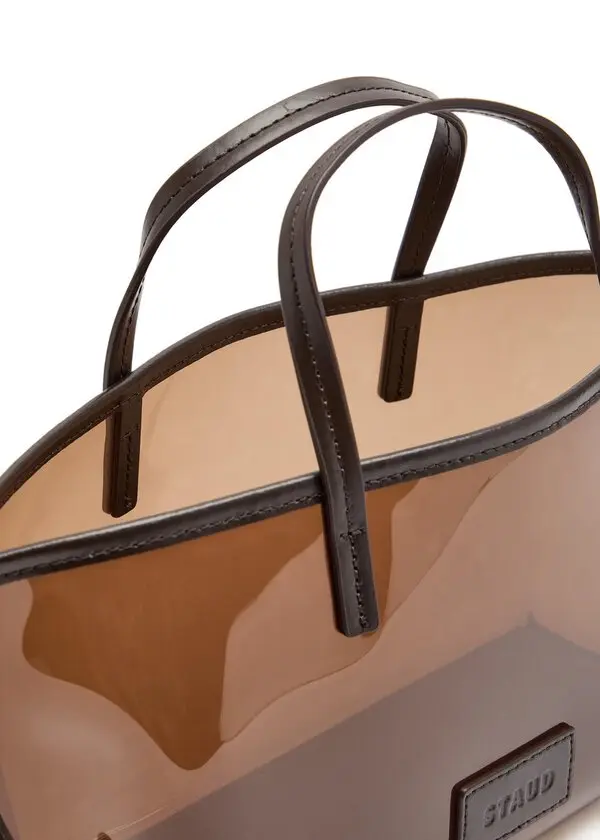Staud Mini Leather And Pvc Tote