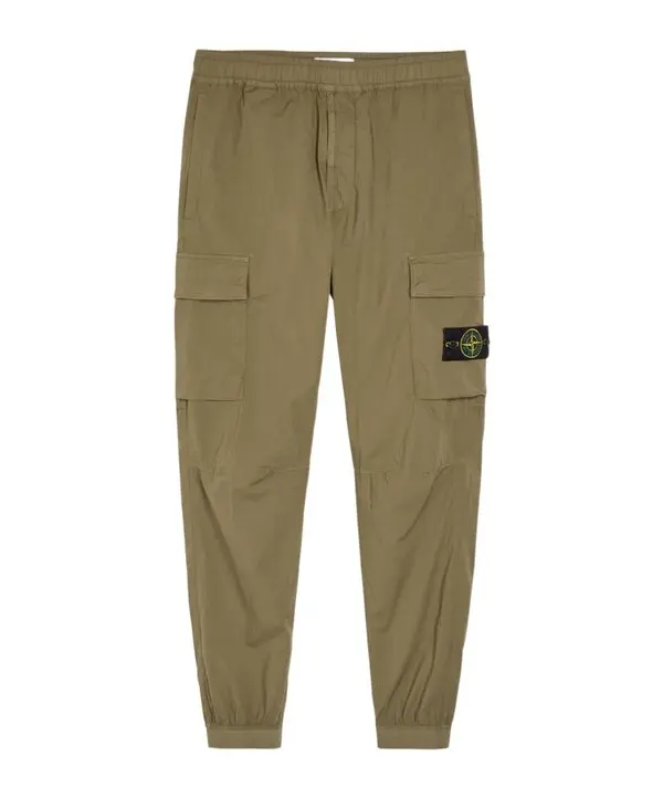 Stone Island Logo Stretch-cotton Cargo Trousers