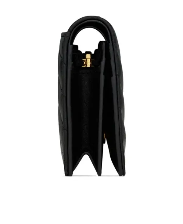 Saint Laurent Cassandre Matelassé Flap Card Case In Quilted Lambskin