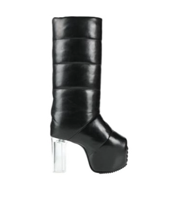 Rick Owens Leather Boots With Chunky Heel And Open Toe
