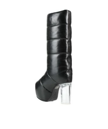 Rick Owens Leather Boots With Chunky Heel And Open Toe