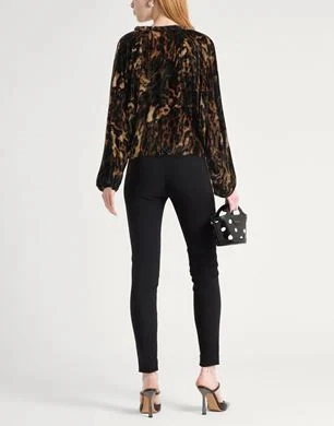 Isabel Marant Étoile Leopard Print Velvet Cropped Long Sleeve Top