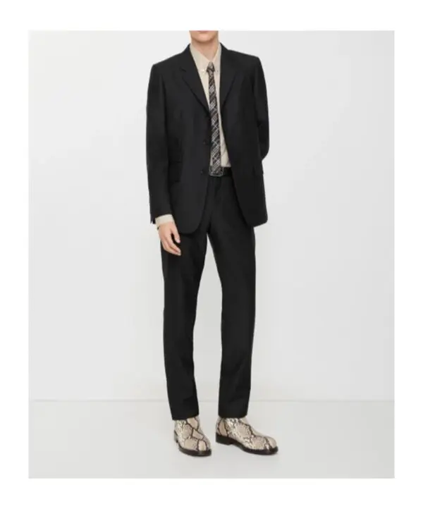 Burberry Striped Wool Mohair Tailored Jacket