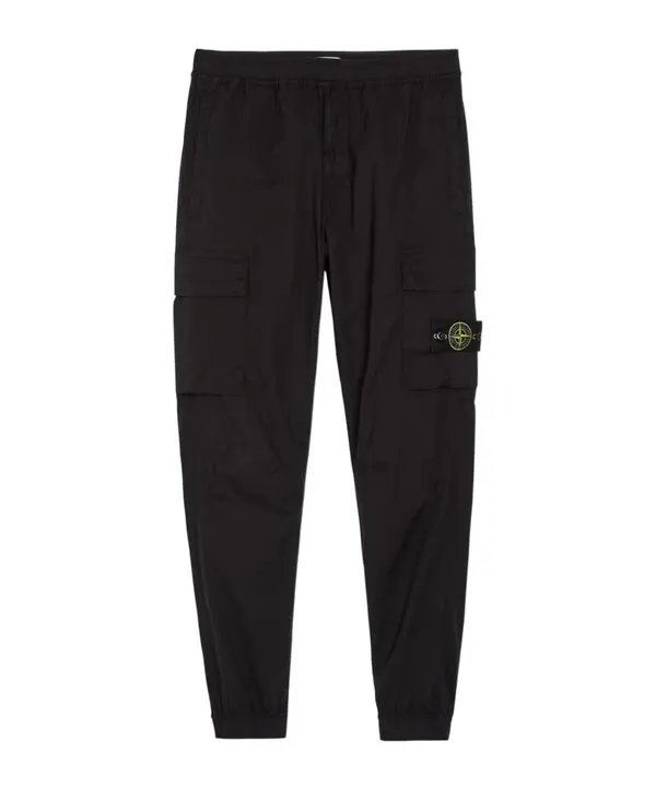 Stone Island Logo Stretch-cotton Cargo Trousers
