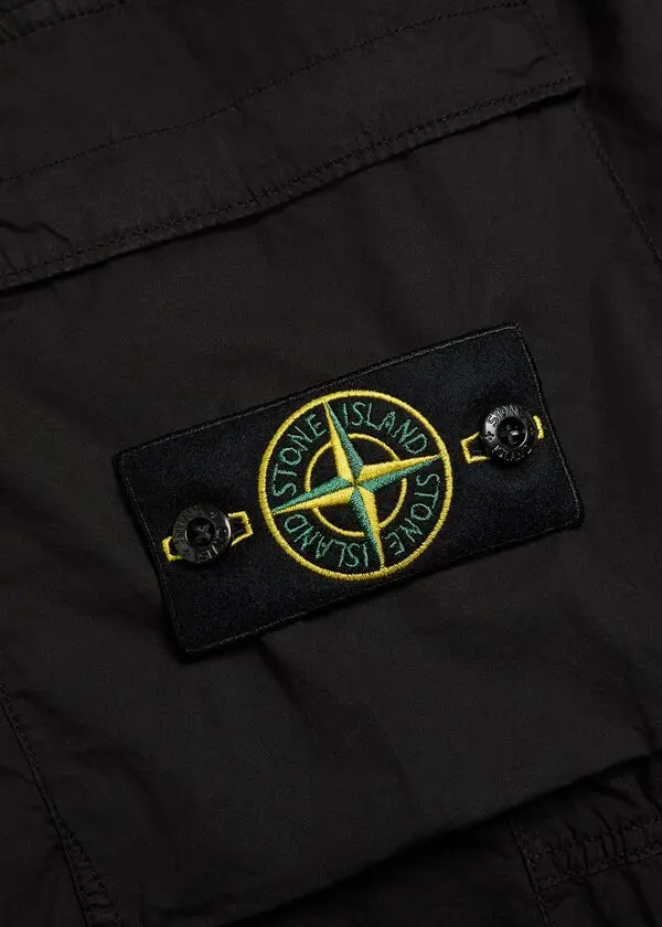 Stone Island Logo Stretch-cotton Cargo Trousers