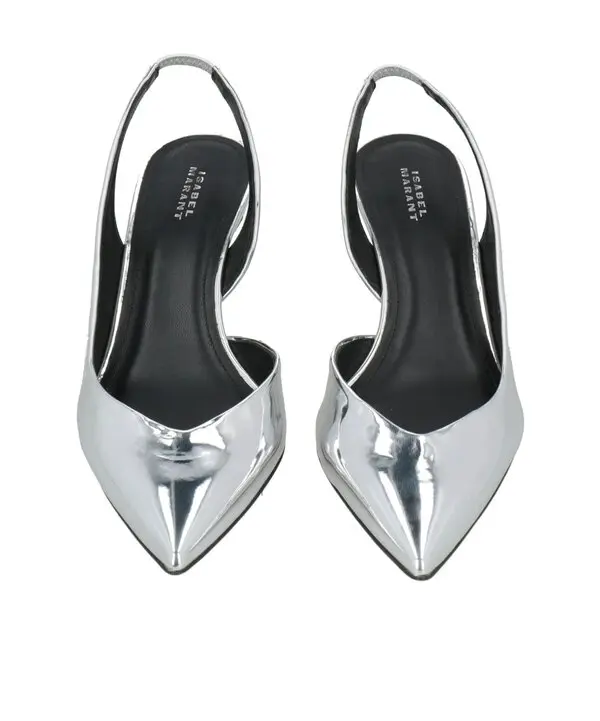 Isabel Marant Étoile Metallic Patent Leather Slingback Stiletto Heels