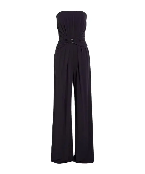 Max Mara Solid-color Strapless Tube Top Jumpsuit - Black