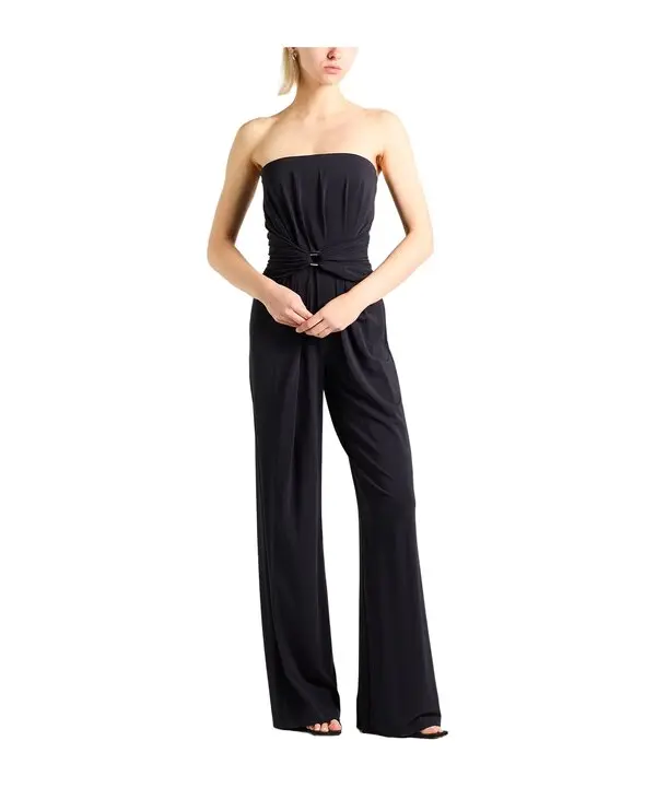 Max Mara Solid-color Strapless Tube Top Jumpsuit