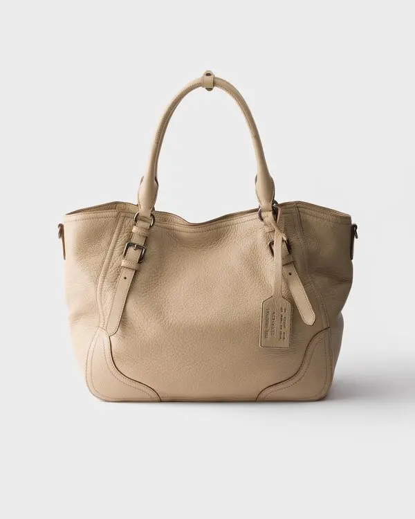 Prada Large Leather Tote Bag