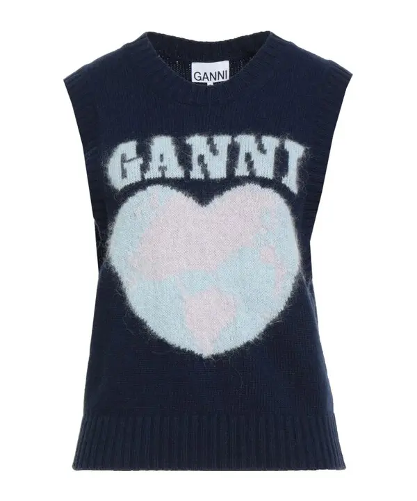 GANNI Sleeveless Knitwear - Black