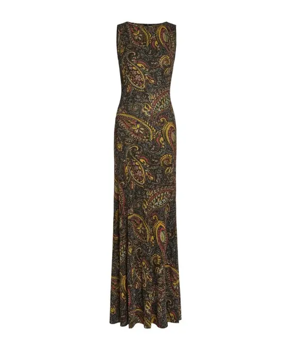 Etro Paisley-jacquard Fine-knit Maxi Dress