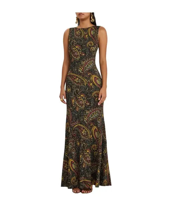 Etro Paisley-jacquard Fine-knit Maxi Dress