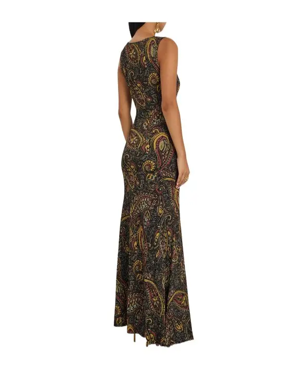Etro Paisley-jacquard Fine-knit Maxi Dress