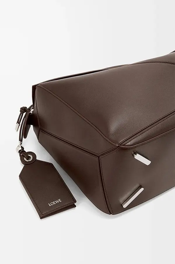 Loewe Large Featherlight Puzzle Bag In Nappa Lambskin - Black