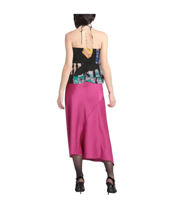 GANNI Colorful Printed Strapless Top