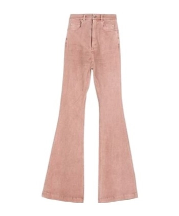 Rick Owens Elastic Coated Denim Flared Pants